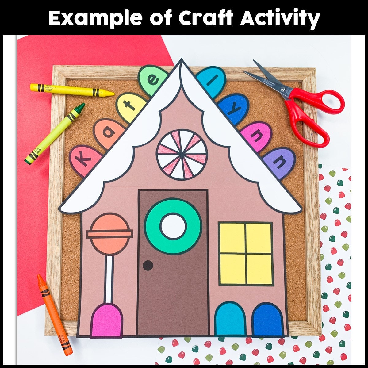 Gingerbread House Name Craft | Build a Gingerbread House Craft ...