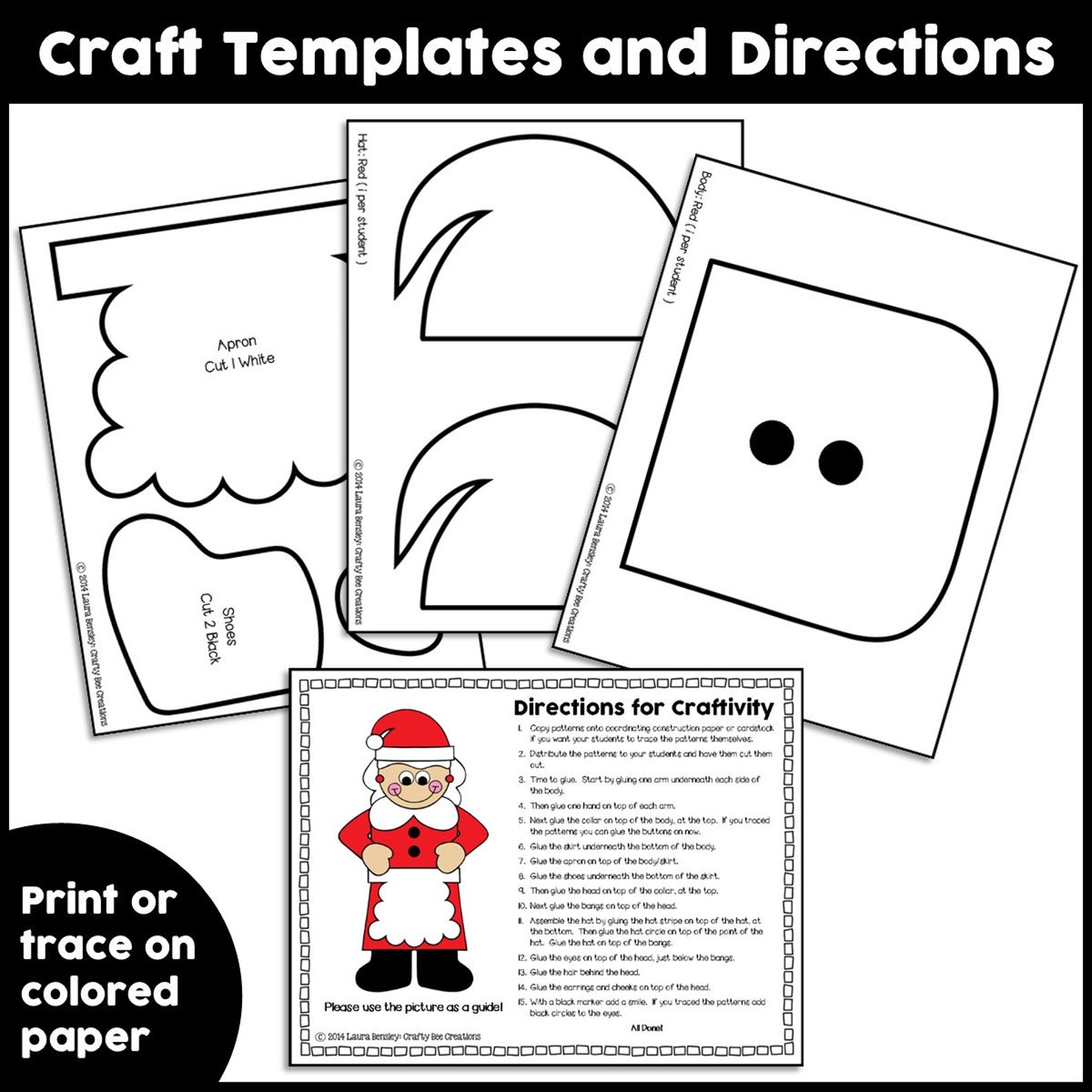 Santa Craft | Polar Express Craft Activities | Christmas Crafts | Santa ...