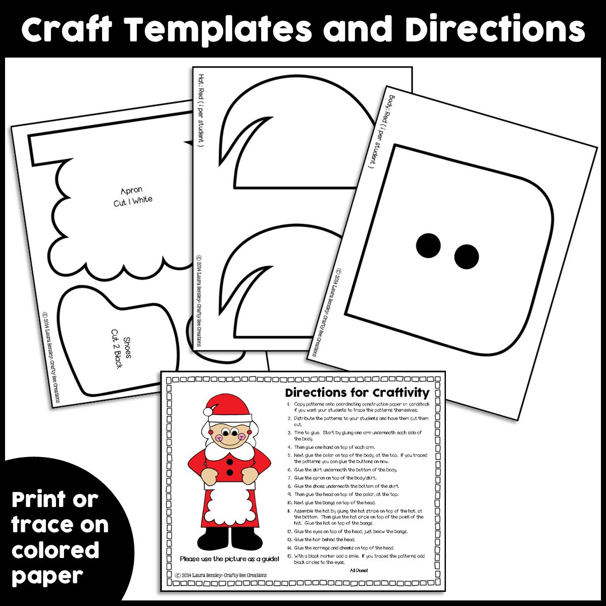 Santa Craft Polar Express Craft Activities Christmas - Etsy