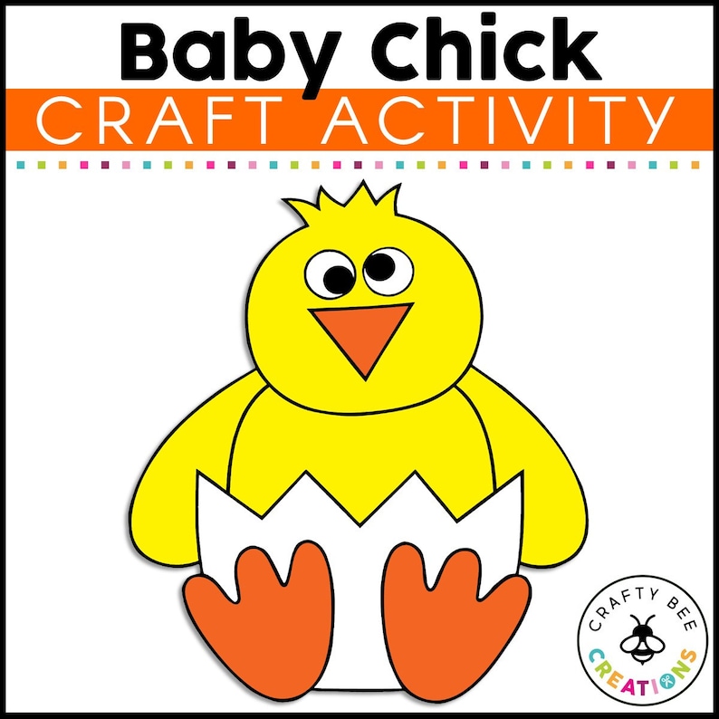 Easter Baby Chick Craft | Spring Door Decor | Life Cycle of a Chicken ...