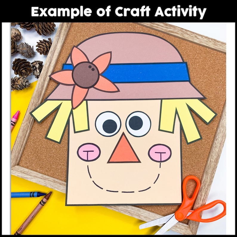 Fall Scarecrow Craft | Thanksgiving Activities | Fall Bulletin Board ...