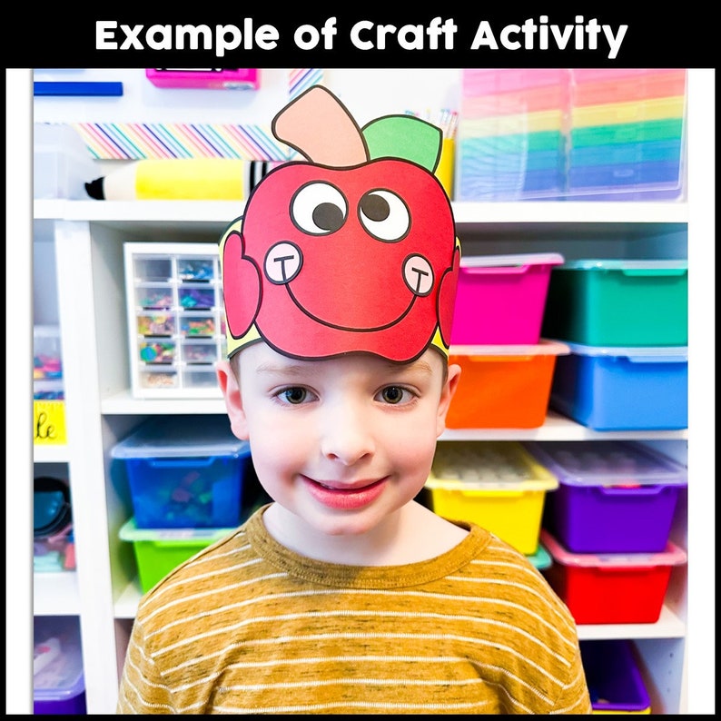 Apple Hat Craft Template | September Activities | Fall Activity | Back ...