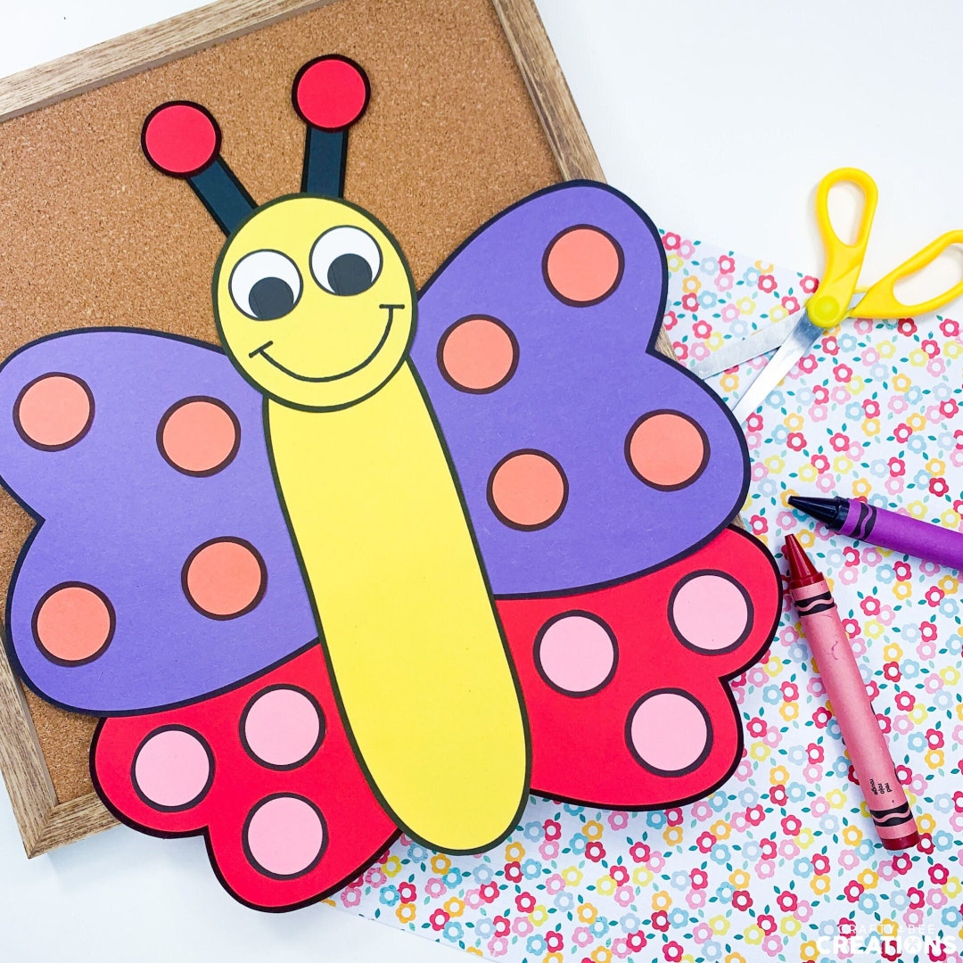 Butterfly Craft Patterns Insect Crafts Spring Activities - Etsy