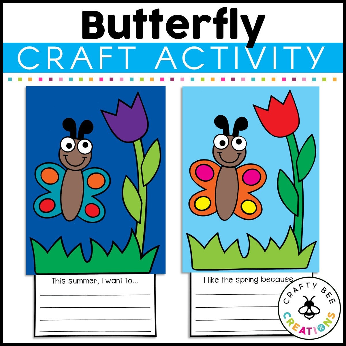 Butterfly Craft for Kids Butterfly Template Patterns Summer Craft ...