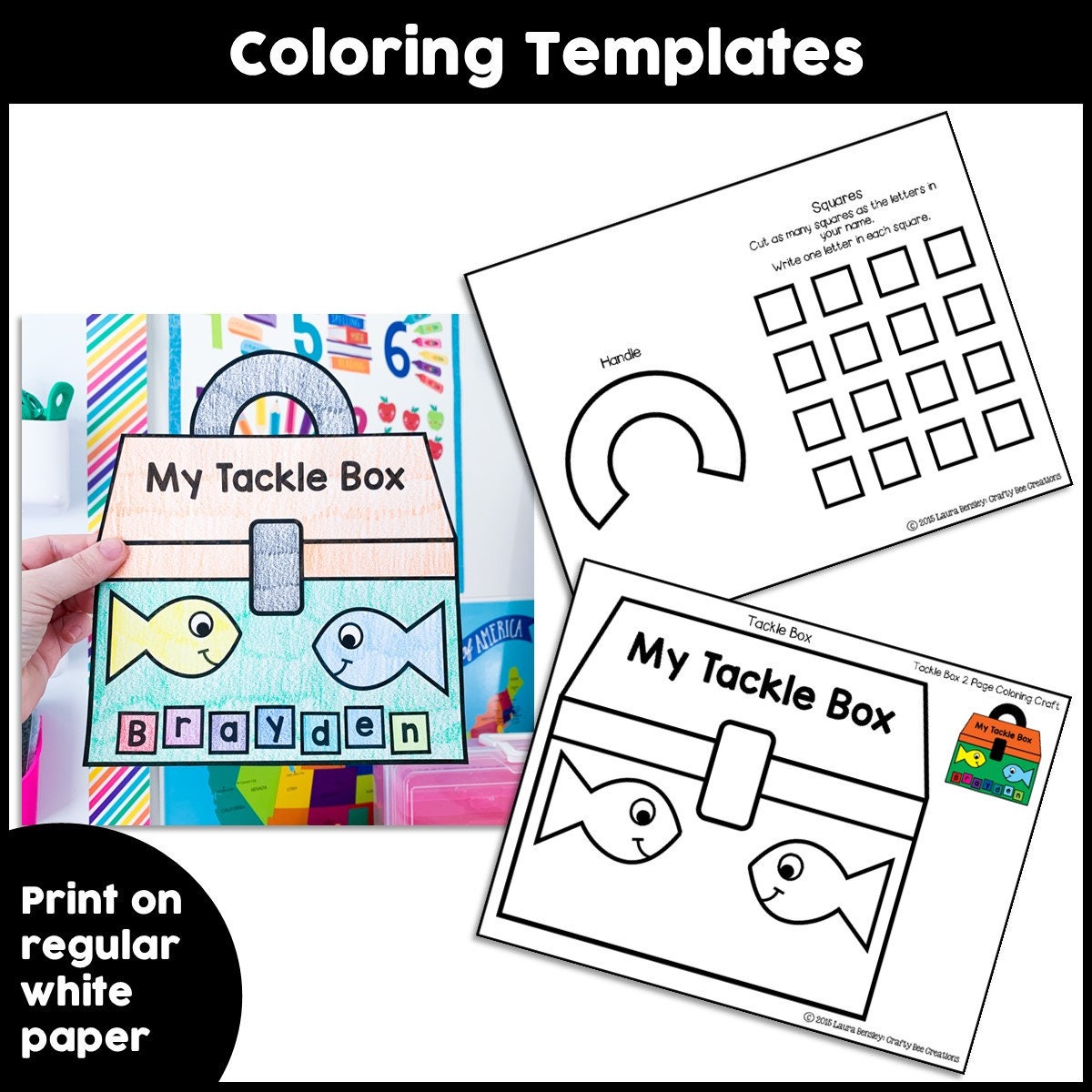 Camping Craft for Kids | Tackle Box Name Craft | Camping Theme ...