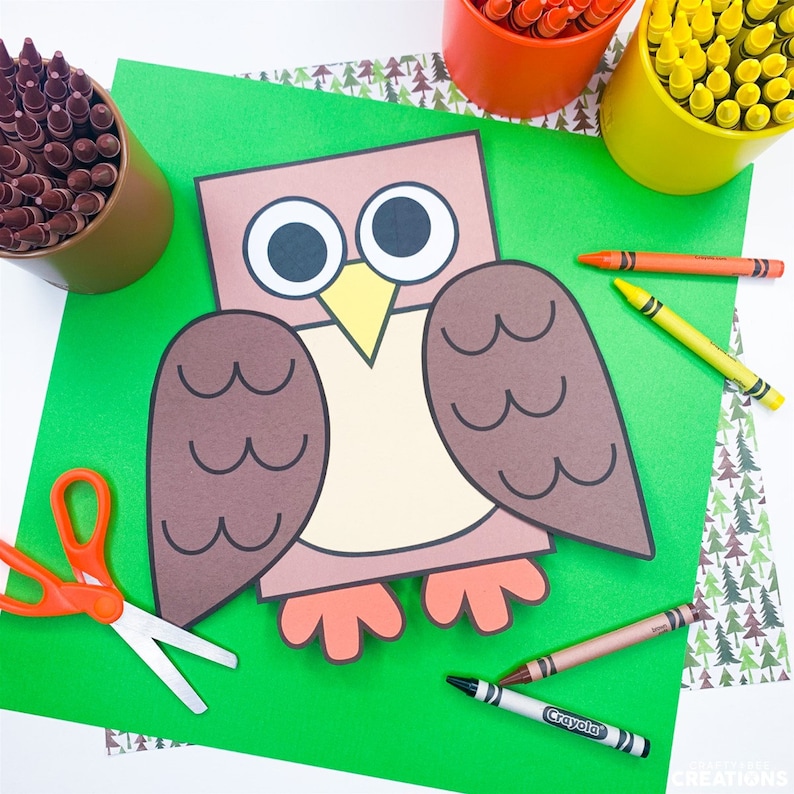 Owl Craft Pattern | Owl Craft for Kids | Owl Template | Fall Craft ...