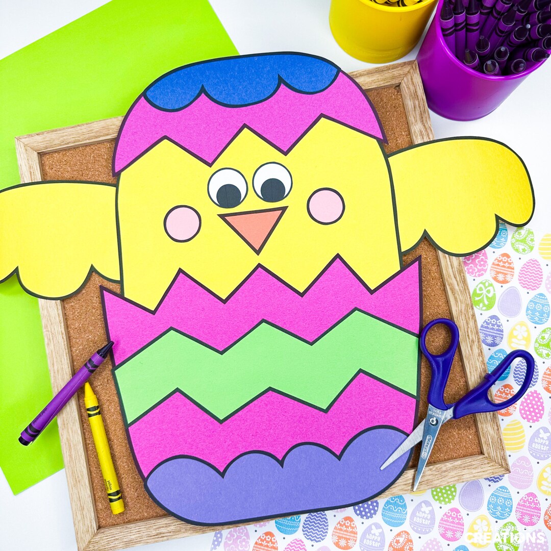 Spring Chick Craft | Easter Egg Template | Bulletin Board Ideas | March ...