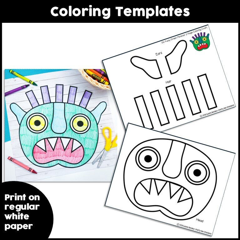 Go Away Big Green Monster Craft | Halloween Bulletin Board ...