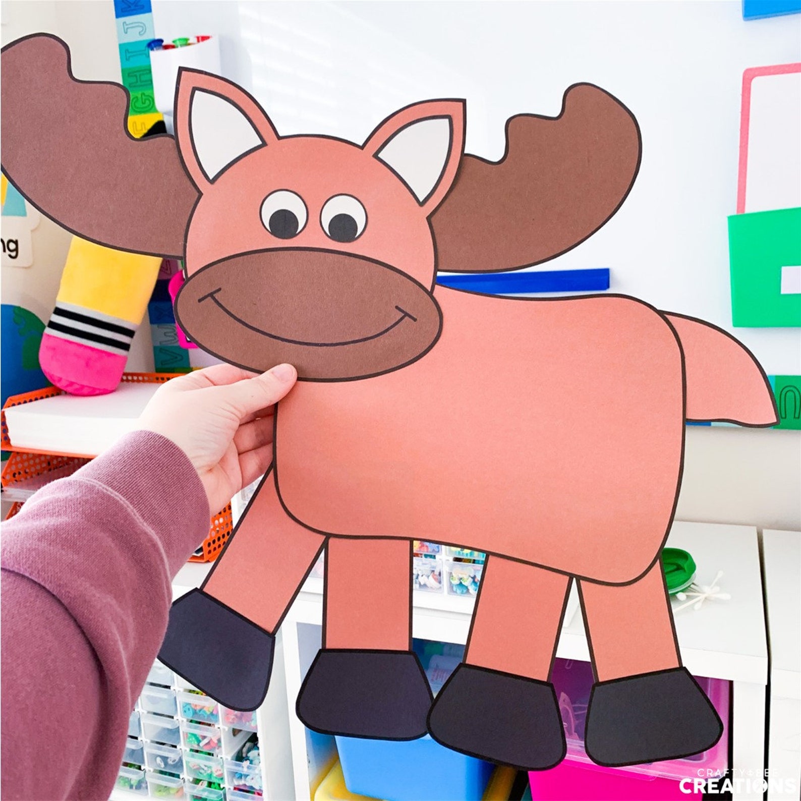 Moose Craft | Moose Activities | Forest Animal Crafts | Arctic Animal ...