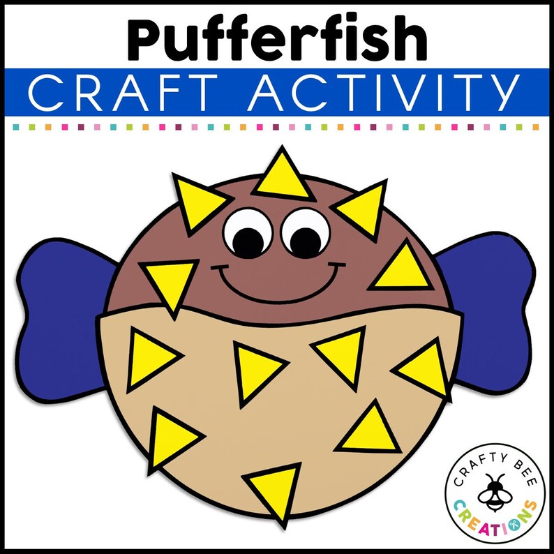 Pufferfish Craft Patterns | Ocean Animals Activity | Sea Life | Ocean ...