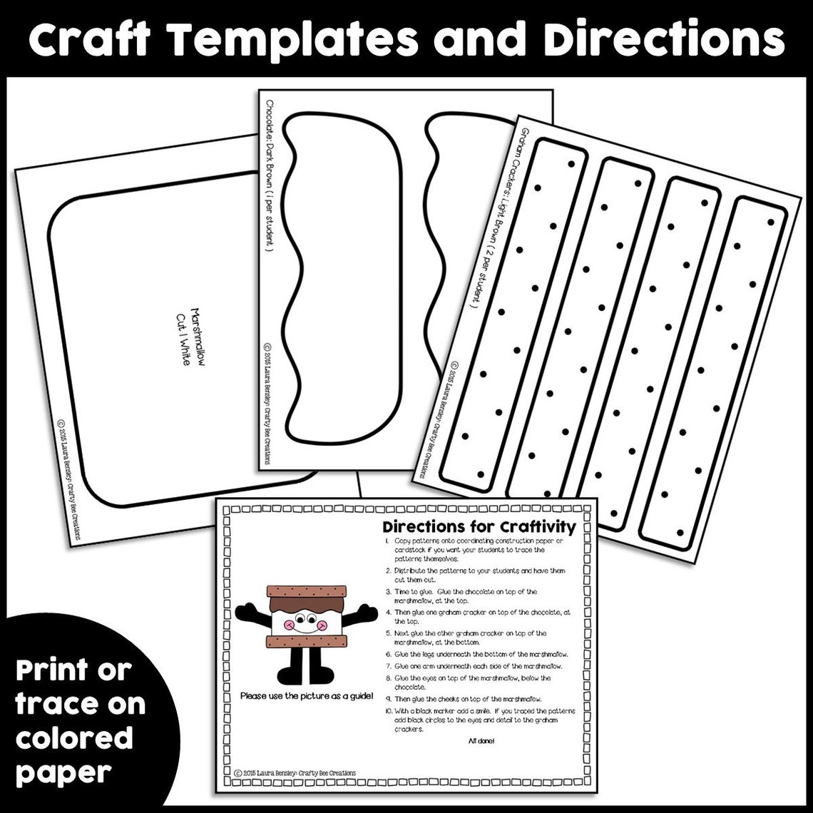 Camping Craft for Kids | Smores Craft | Smores Template | Smore Pattern ...