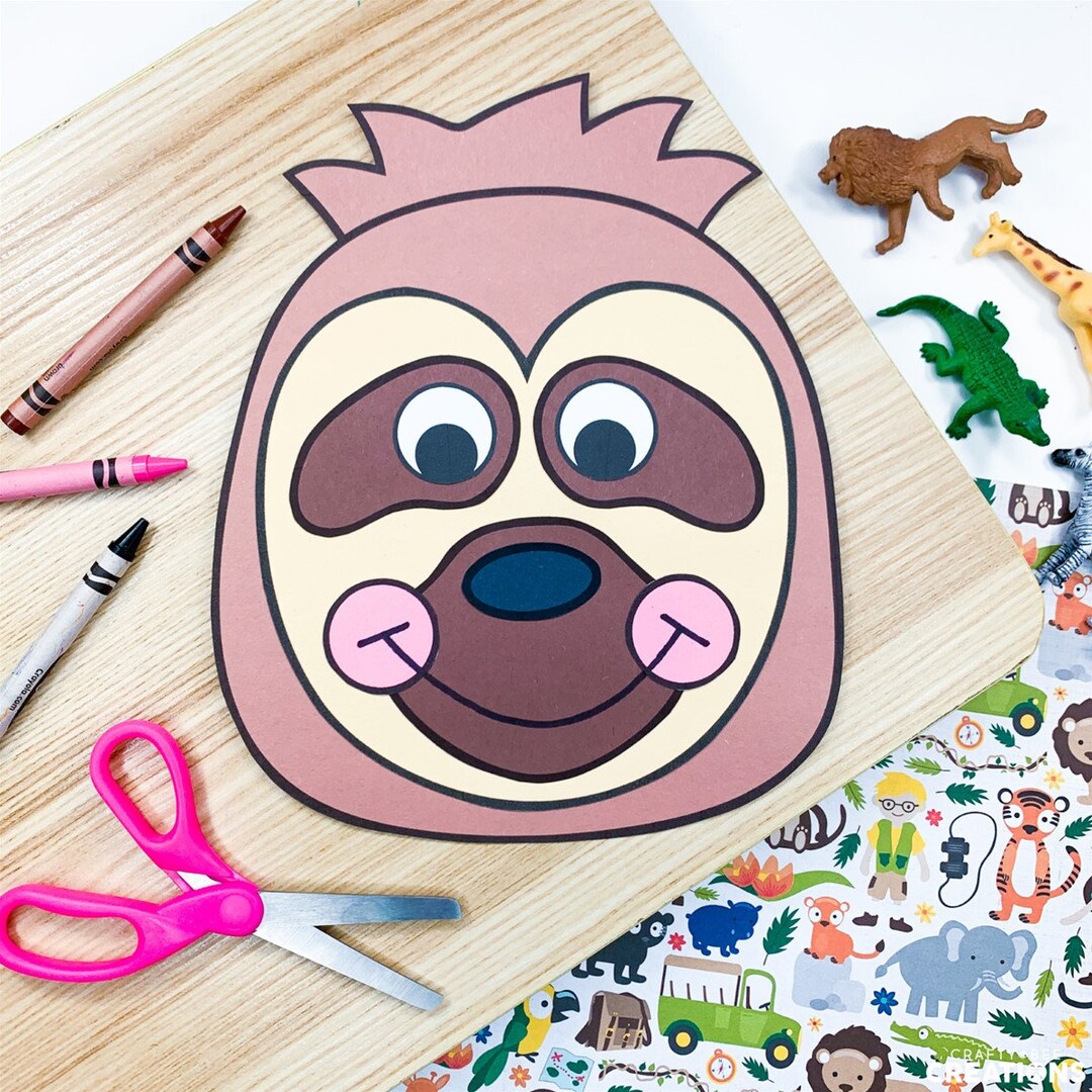 Sloth Craft Patterns | Zoo Animal Craft | Zoo Animal Activities ...