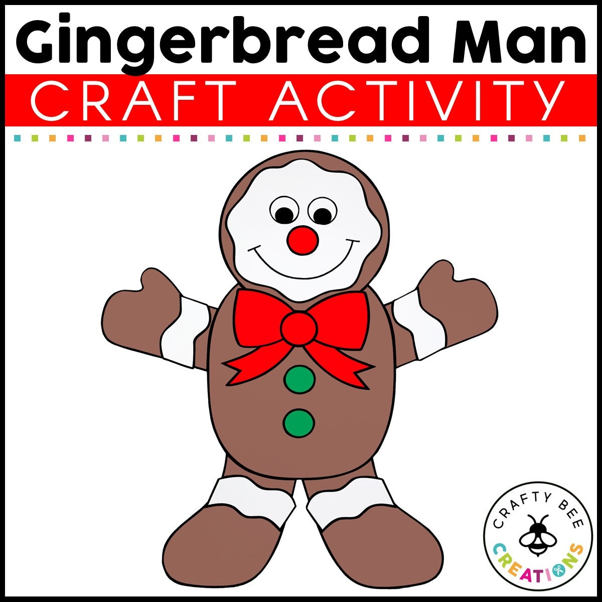 Gingerbread Man Craft Gingerbread Man Activities Christmas - Etsy