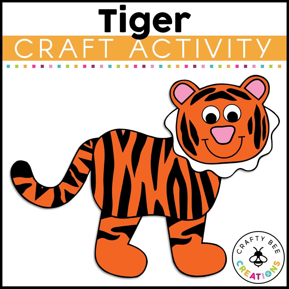 Tiger Craft Rainforest Jungle Zoo Animals Craft Activities Bulletin ...