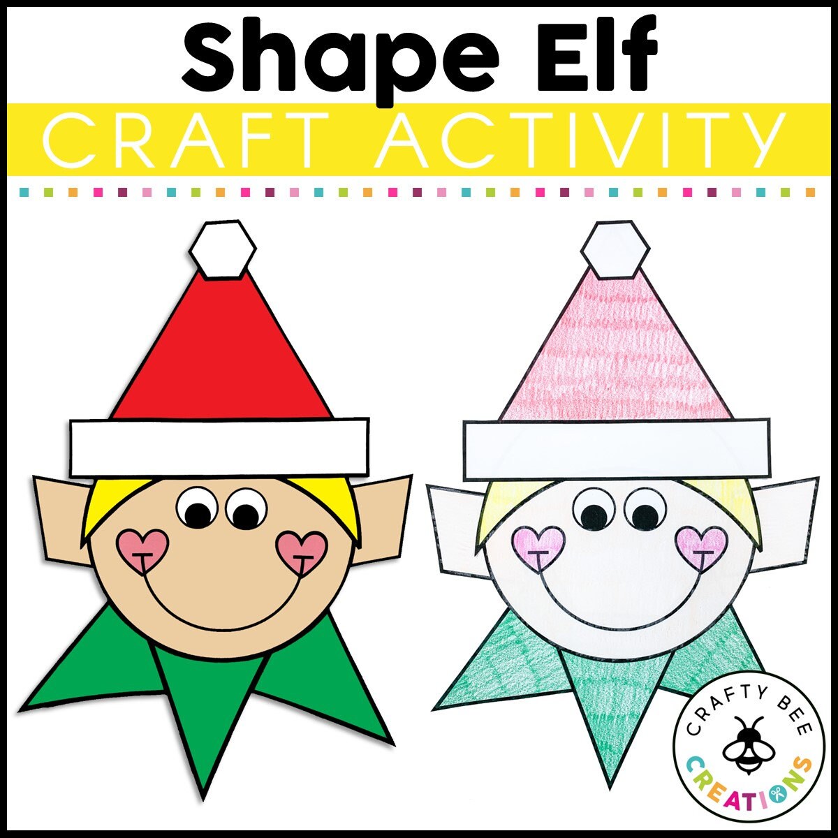 Elf Craft | Shape Elf Craft | How to Catch an Elf Craft | Christmas ...