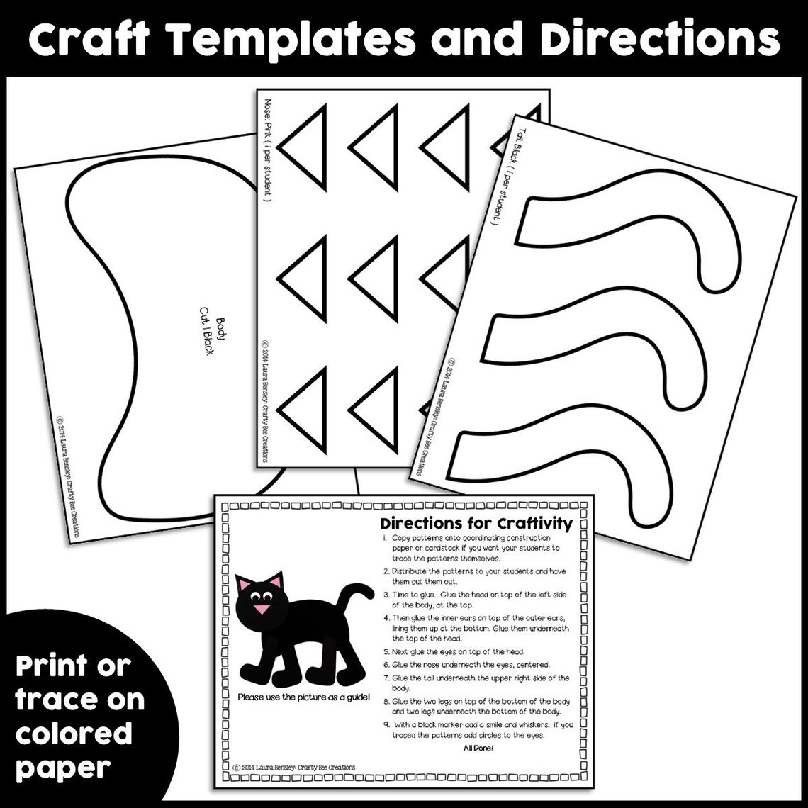 Black Cat Craft | Halloween Craft | Halloween Activities | Halloween ...