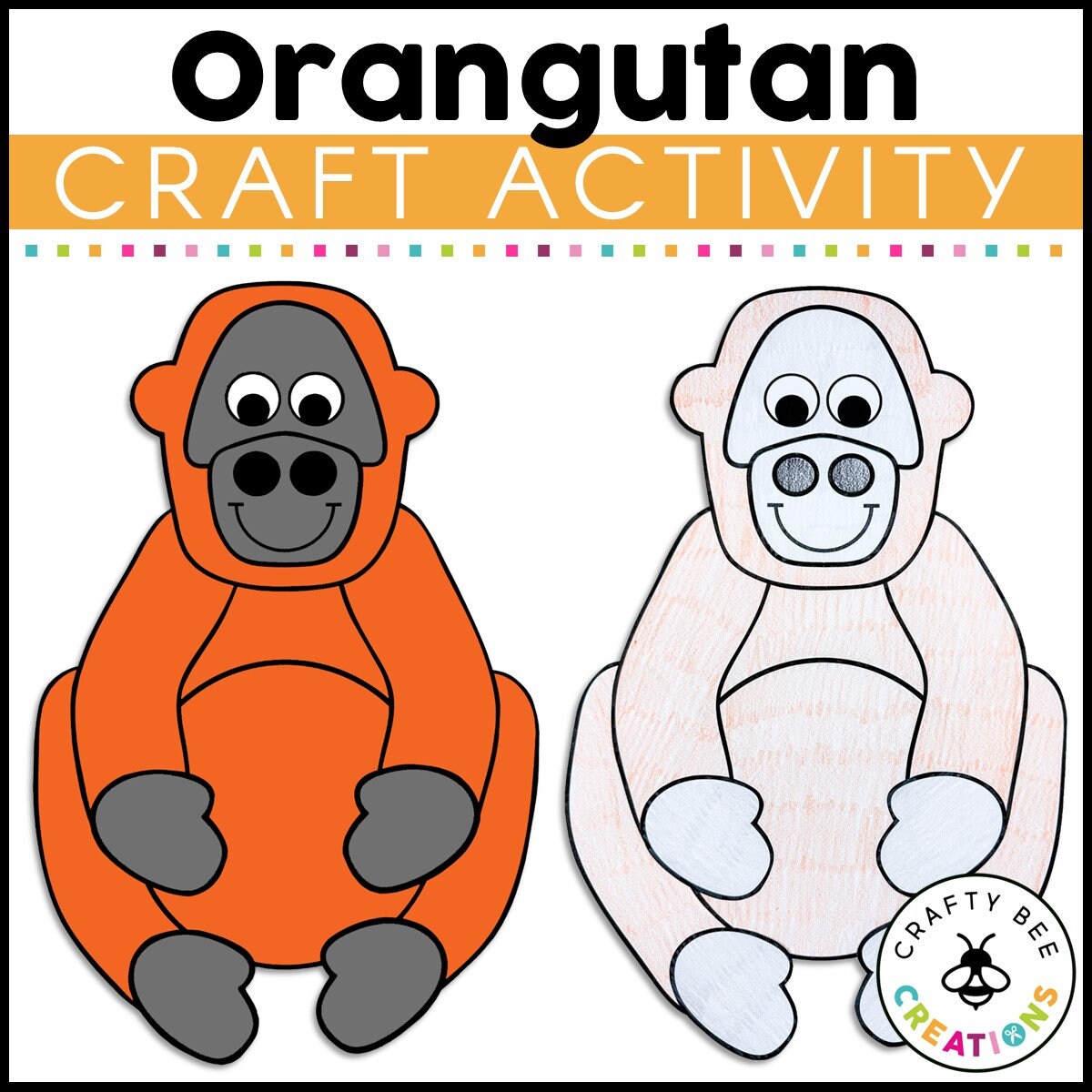 Orangutan Craft | Rainforest | Jungle | Zoo Animals Craft Activities ...