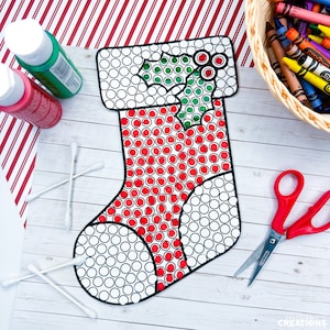 Winter Q Tip Painting Craft | Christmas Activity | Kindergarten ...