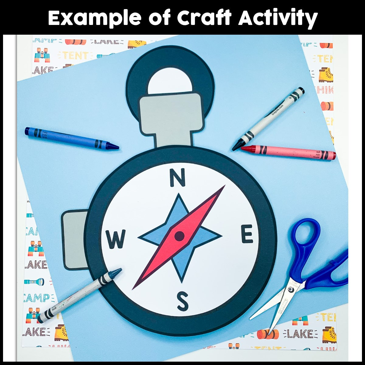 Camping Craft for Kids | Compass Template | Compass Pattern | Compass ...
