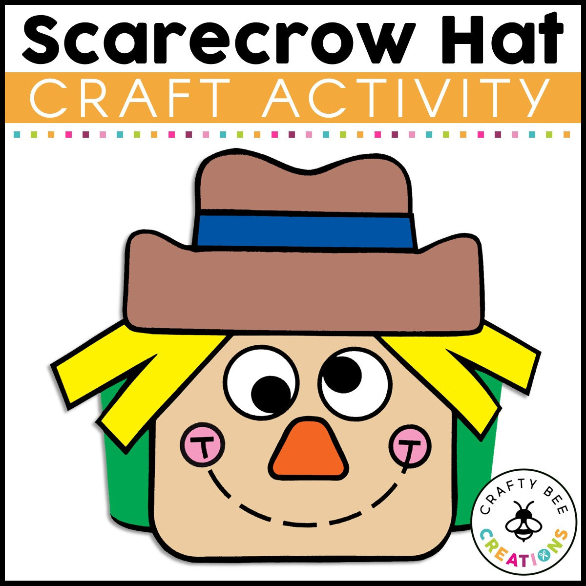 Scarecrow Craft Hat | Preschool Crown | Kindergarten Headband | Fall ...
