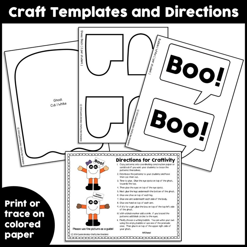 Halloween Ghost Craft | Halloween Activities | October Crafts ...