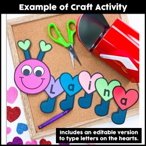 Love Bug Craft Patterns | Name Craft | Valentines Day Craft Activity ...