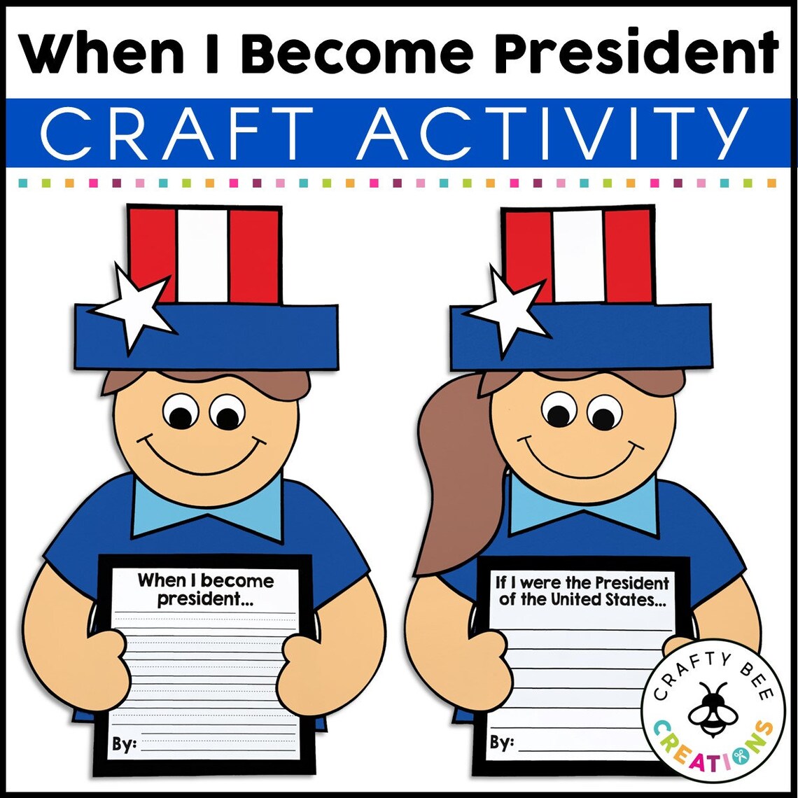 Presidents Day Craft | When I Become President Writing Prompts | Fourth ...