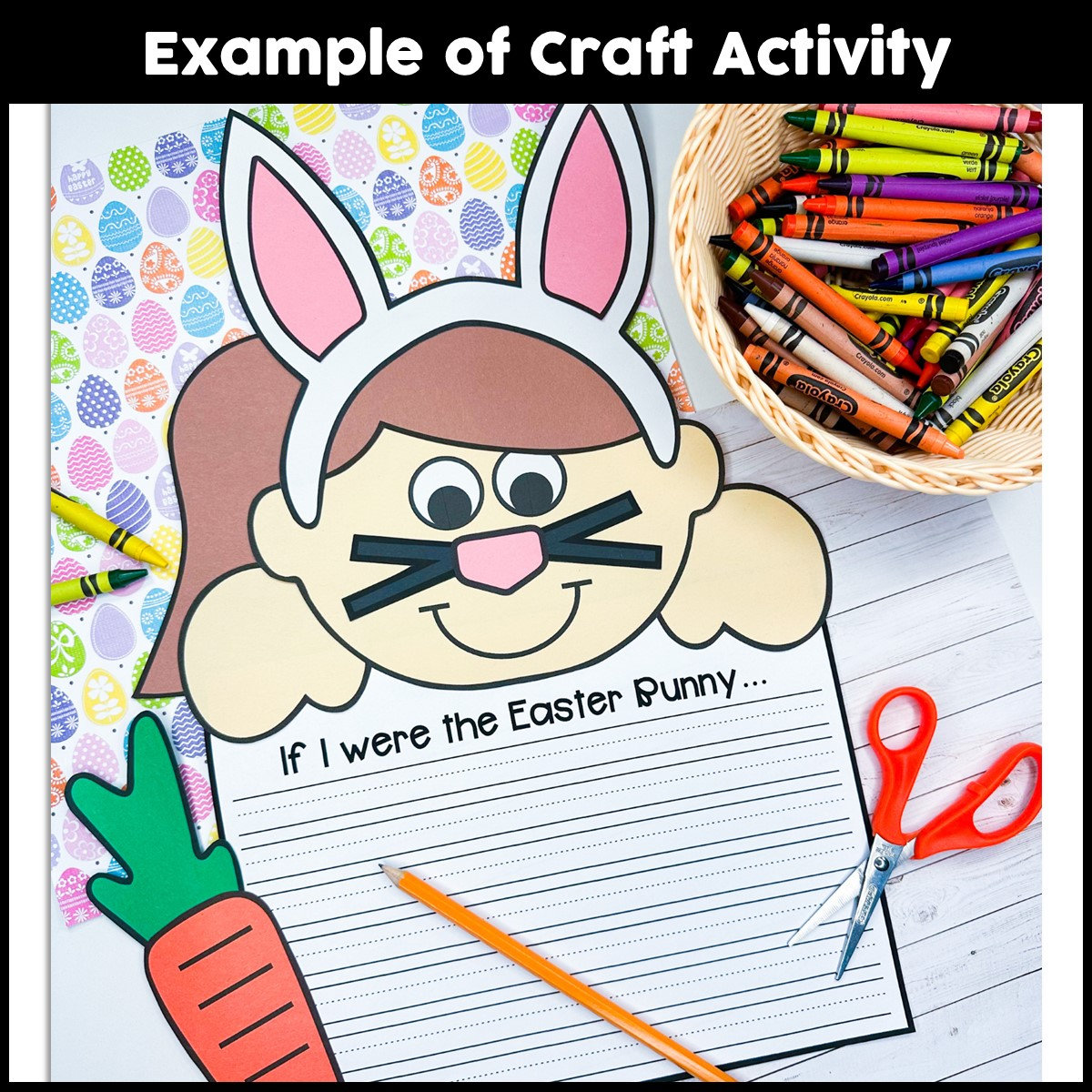 Easter Bunny Craft Template Easter Writing Prompts Printable Craft ...