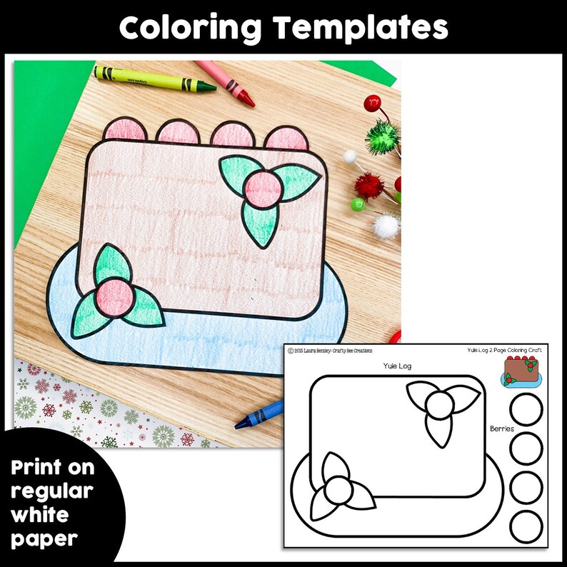 Yule Log Craft | Holidays Around the World Craft | Christmas Around the ...