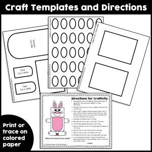 Bunny Puppet Craft Template | Farm Animal Activities | Easter Spring ...