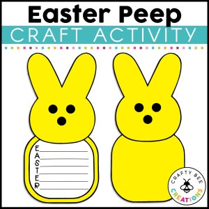 Easter Peep Craft Template | Acrostic Poem Activity | Spring Bulletin ...