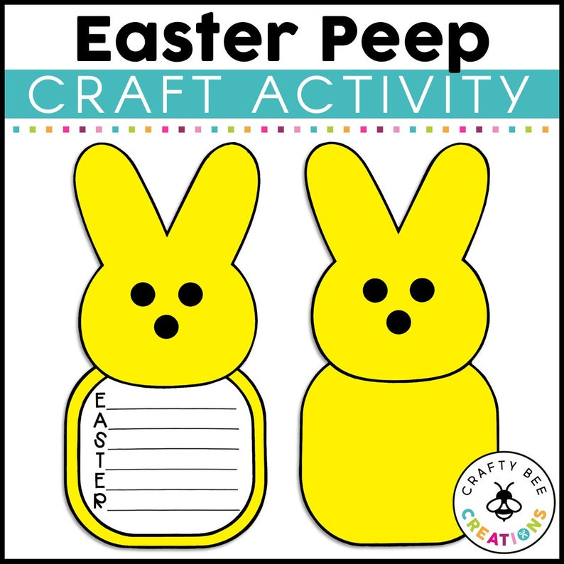 Easter Peep Craft Template | Acrostic Poem Activity | Spring Bulletin ...