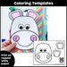 Hippo Craft Template | Hippo Craft Patterns | Zoo Animal Craft Patterns ...