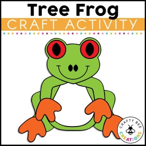 Tree Frog Craft | Rainforest | Jungle | Zoo Animals Craft Activities ...