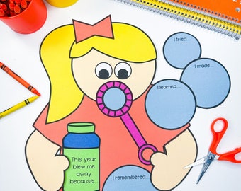 End of the Year Pineapple Craft Bulletin Board Craftivity Writing ...