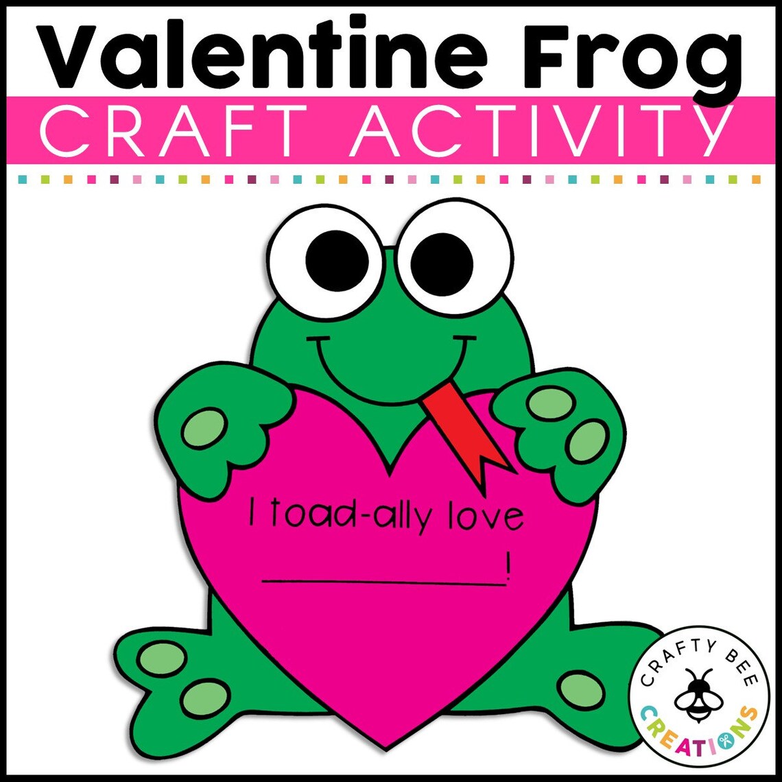 Valentines Day Frog Craft Patterns | Valentine's Day Activities | Frog ...