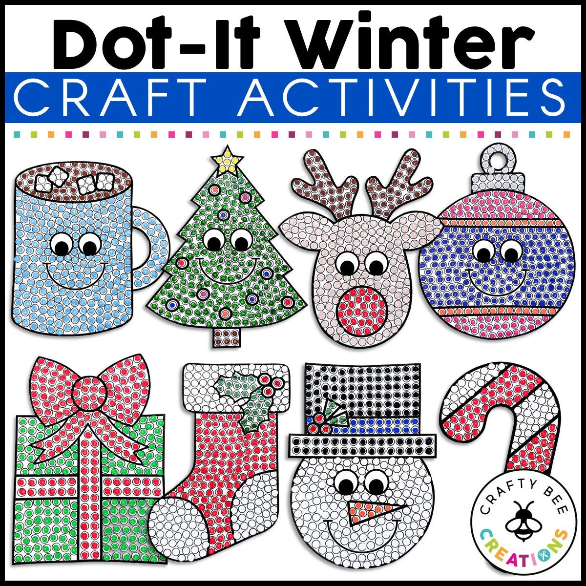 Winter Q Tip Painting Craft | Christmas Activity | Kindergarten ...