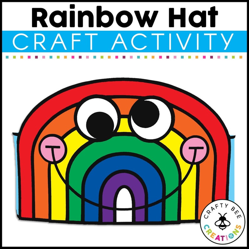 Rainbow Hat Craft | Spring | St Patrick's Day Activity | Kindergarten ...