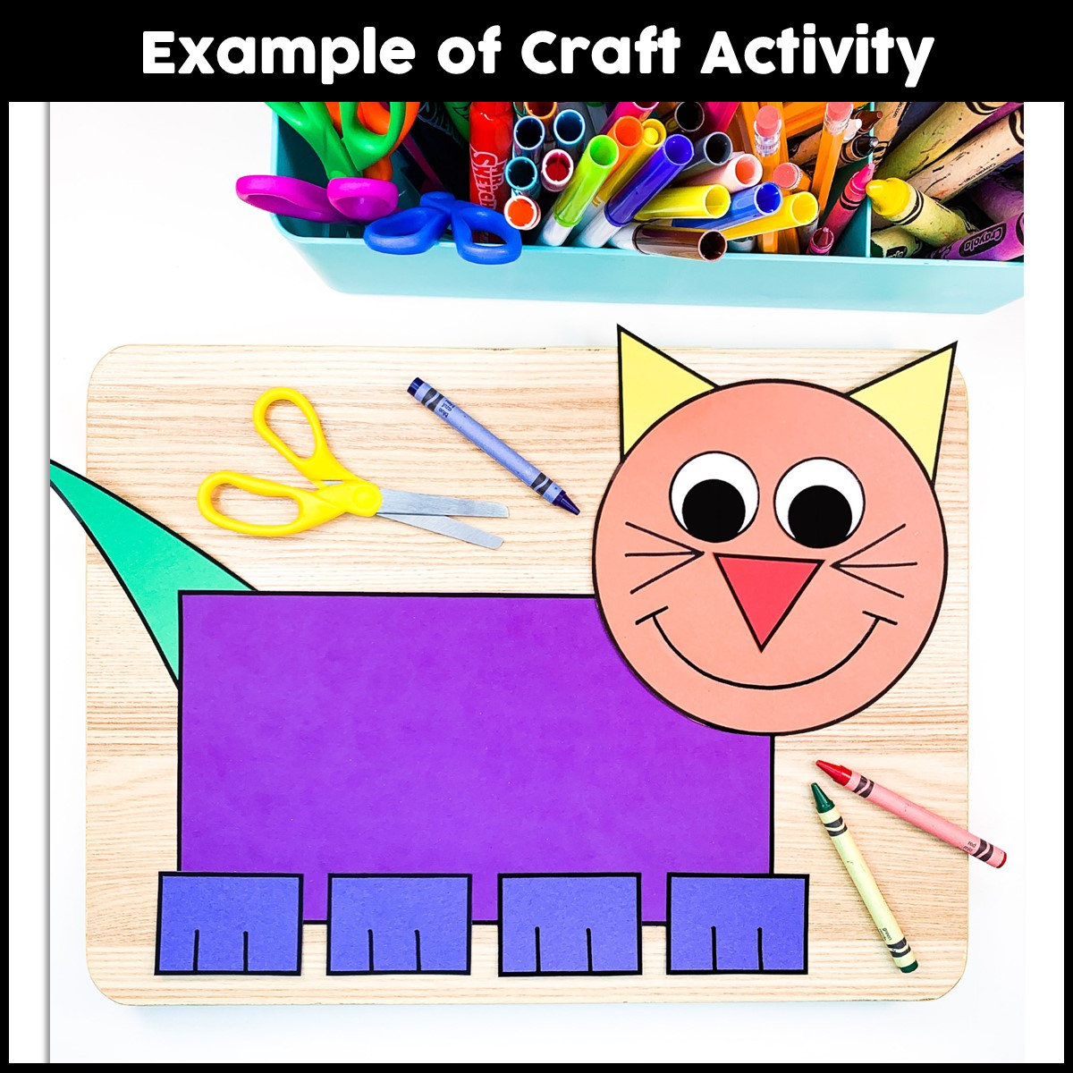 Shape Animal Craft Patterns | Cat Craft | Shape Activities | 2D Shapes ...