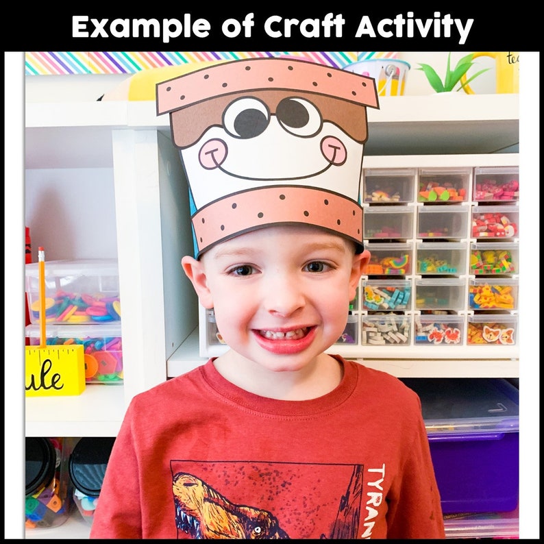 Smores Hat Craft for Kids | Hat Template | Hat Pattern | Camping ...