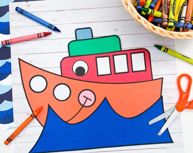 Printable Speedboat Craft Template | Transportation Craft | Color, Cut ...