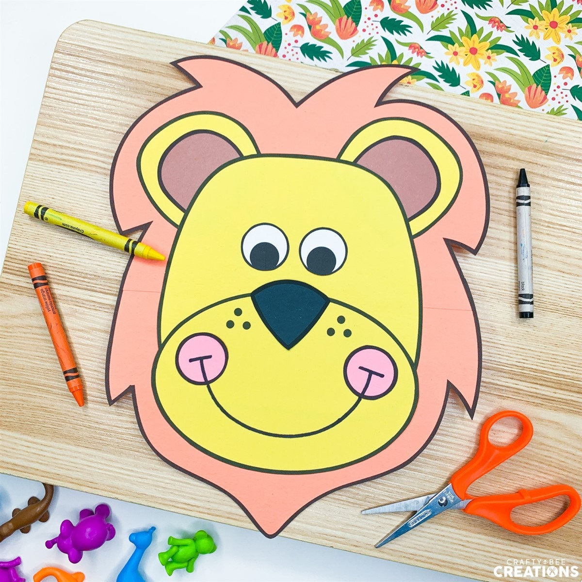 Lion Craft Patterns | Zoo Animal Craft | Zoo Animal Activities | Jungle ...