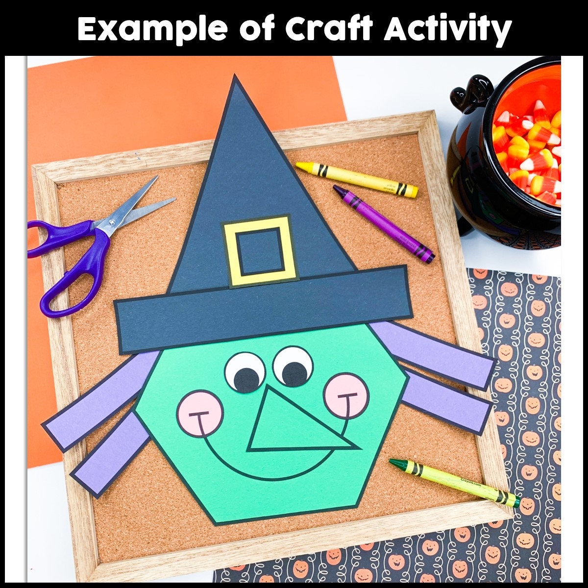 Witch Craft | Shape Craft Activity| Halloween Activities | Halloween ...