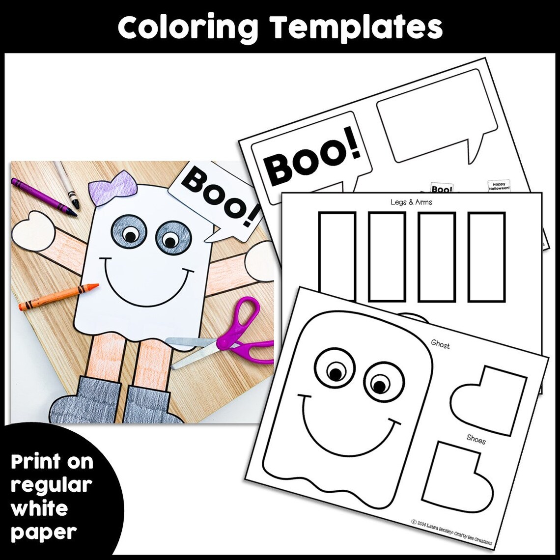 Halloween Ghost Craft | Halloween Activities | October Crafts ...