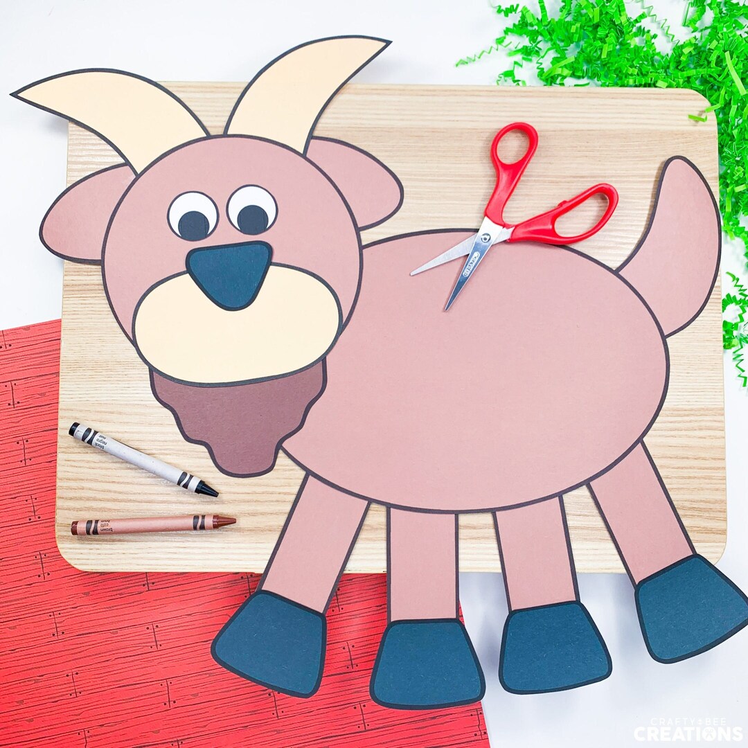 Goat Craft for Kids Goat Craft Template Farm Craft - Etsy