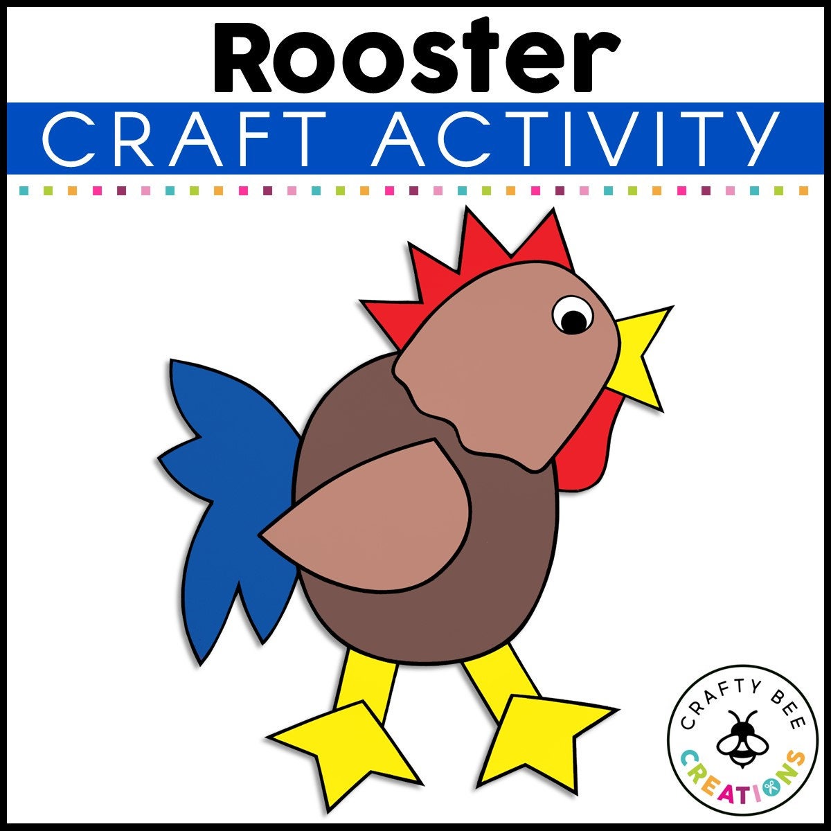 Rooster Craft Patterns Crafts for Kids Rooster Templates Farm Animal ...