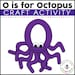 Letter O Craft Patterns | Octopus Craft | Alphabet Crafts | Uppercase ...
