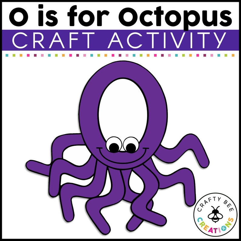 Letter O Craft Patterns | Octopus Craft | Alphabet Crafts | Uppercase ...