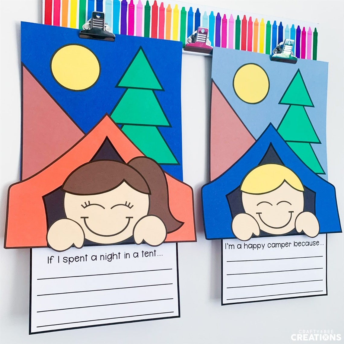 Camping Craft for Kids | Tent Kids Craft | Tent Pattern | Tent Template ...