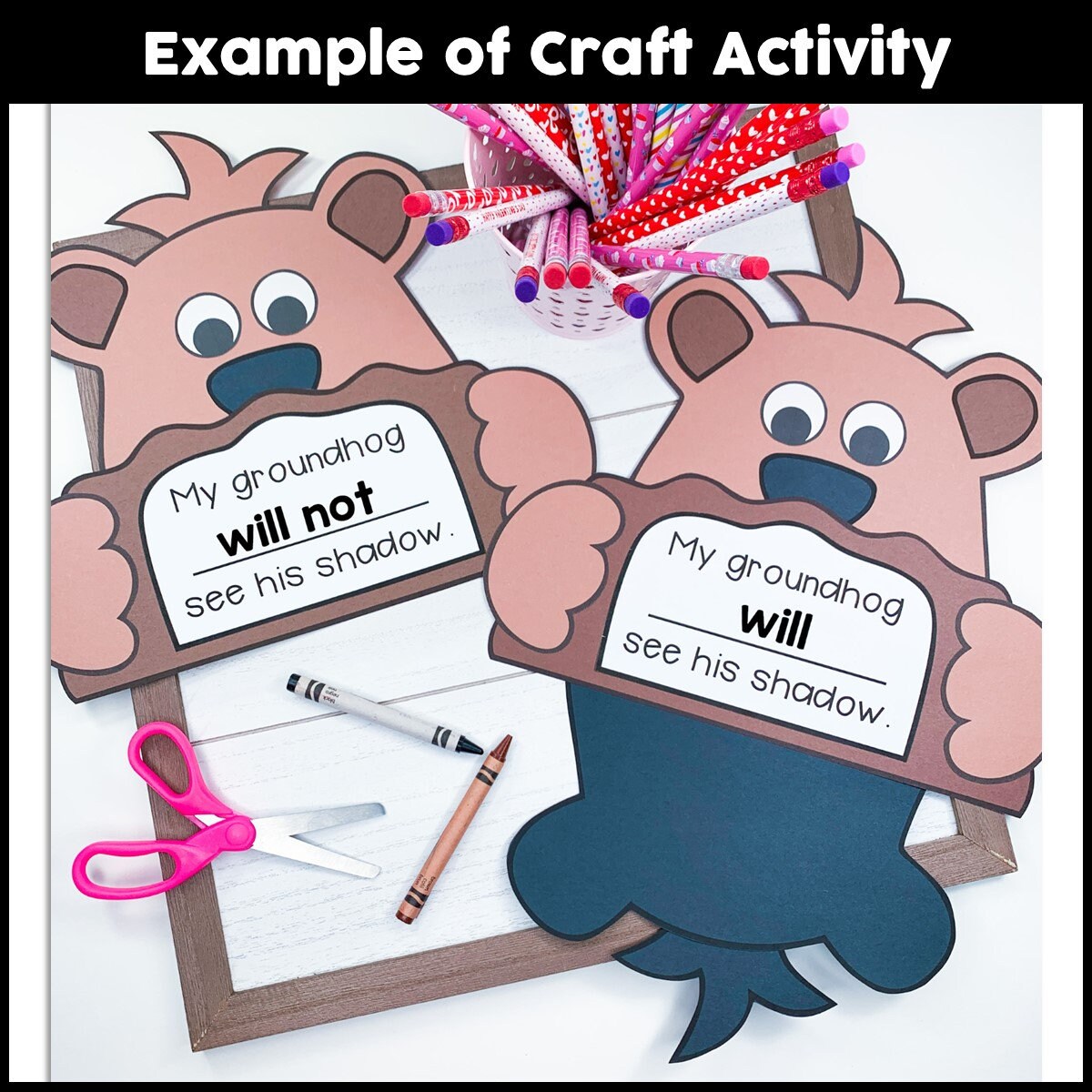 Groundhog Day Craft Patterns Groundhogs Day Prediction Activity Writing ...